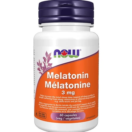 NOW - Melatonin 3mg 60vcap, 60 Capsules | Walmart Canada