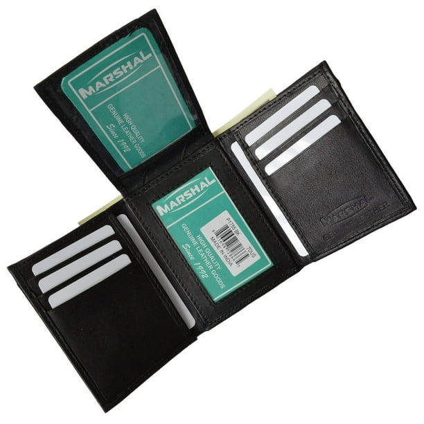 Marshal Wallet - Mens Trifold Wallet Extra Capacity Inside Slots 2 ID ...