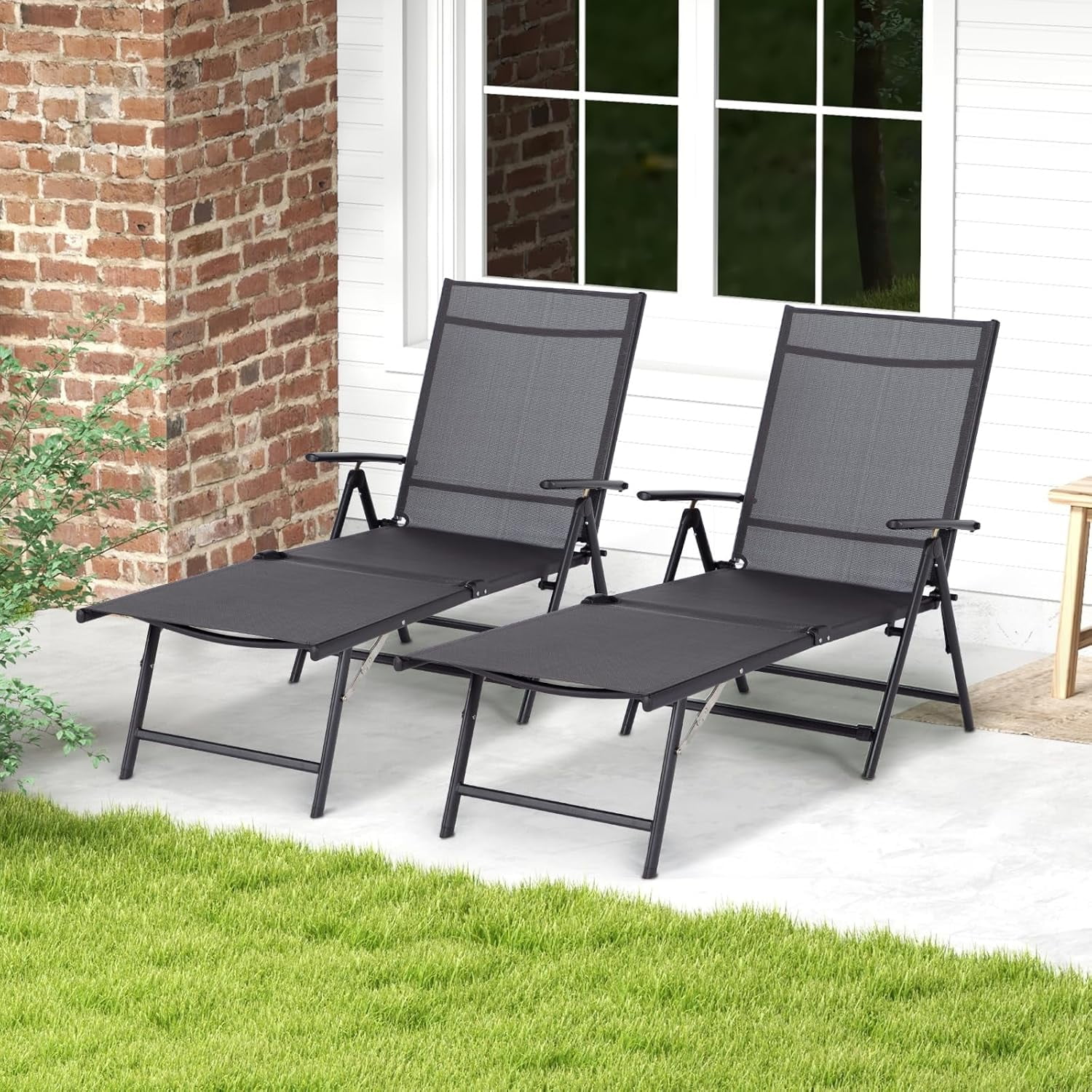 Click here for Aecojoy Outdoor Chaise Lounge Set Of 2  Adjustable... prices