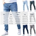 AGKIZG Solid Color Men's Denim Jeans Stretch Fabric Button Zipper ...