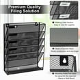 EasyPAG Wall File Holder 5 Tier Vertical Hanging File Organizer Wall ...