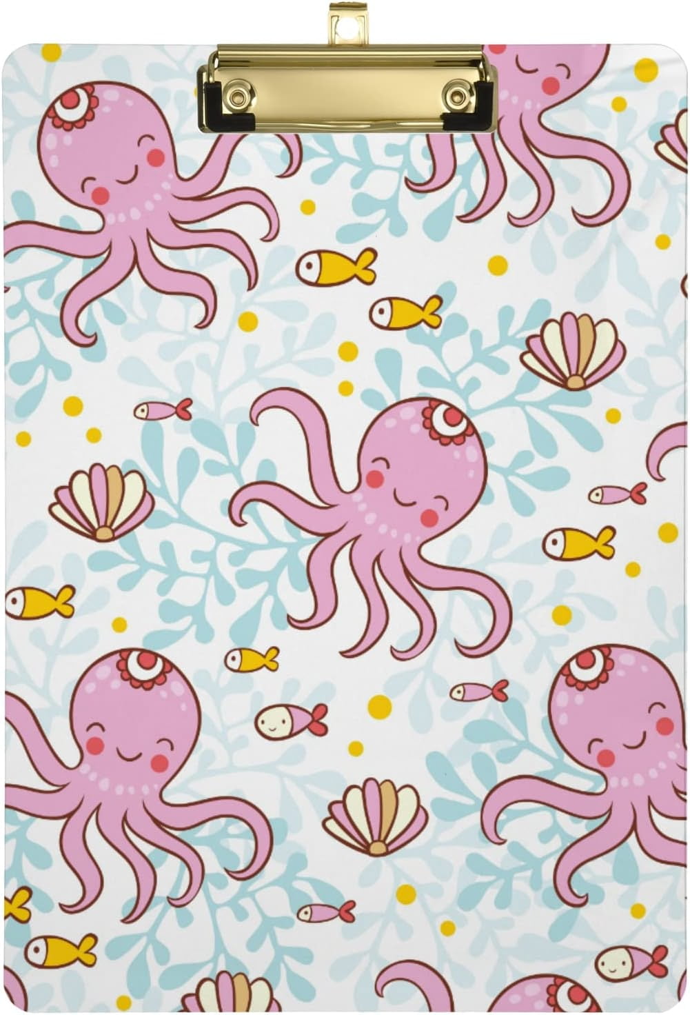 FMSHPON Octopuses Fish Corals Shells Clipboard Hardboard Wood Nursing ...