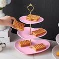 dajkiuy 3 Tiered Heart Shaped Serving Trays, Plastic Cupcake Stand ...