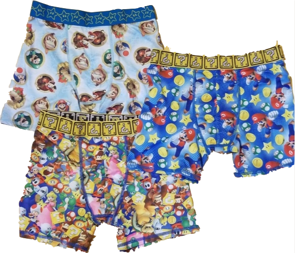 Super Mario 3 PC Boxer Briefs Underwear Boy Size 6 - Walmart.com