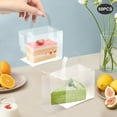 50 Pcs Clear Cake Boxes, Cake Carrier Box, Plastic Cake Carrier with ...