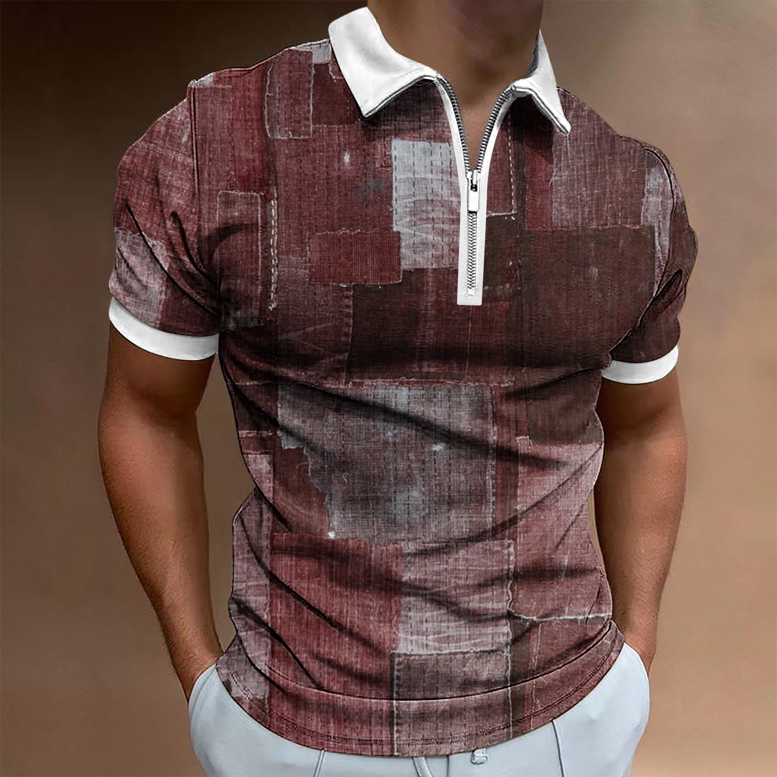 Click here for Lcziwo Mens 1/4 Zip Polo Shirts mens Short Sleeve... prices