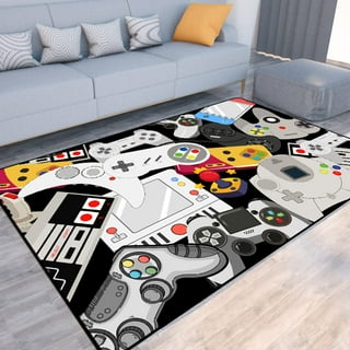 Gaming Rug for Boys Bedroom, Video Game Carpet with Gaming Theme Design ...