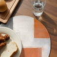 Abstract Orange Grey Round 13 Inch Placemats Set of 2, Modern ...