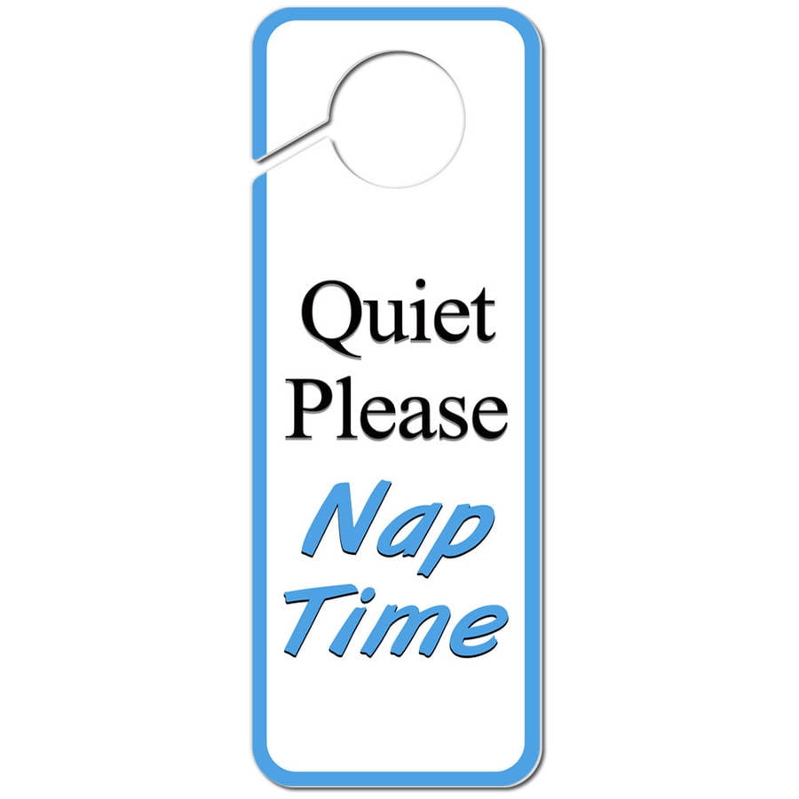 Quiet Please Nap Time Plastic Door Knob Hanger Sign - Walmart.com ...