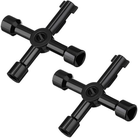 2 Pack Electric Cabinet Keys Gas Meter Keys Utility 4-Way Keys For ...