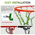 Basketball Net Replacement Green/White Heavy Duty 12-ring Standard Hoop ...