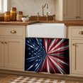 American 4th of July Cabinet Curtains 11"Wx13"L, Red Blue White Flag ...