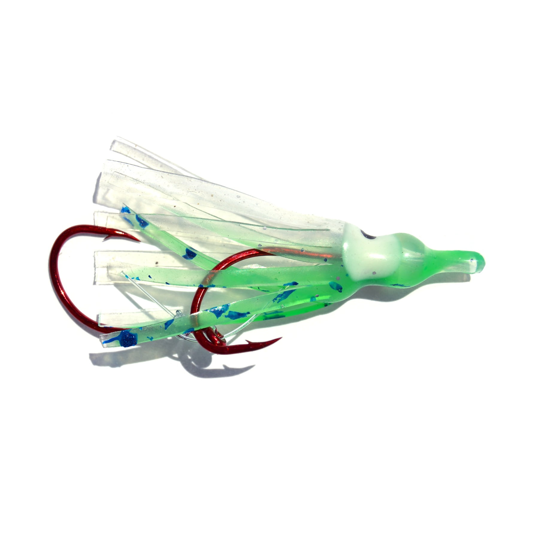 Mack's Lure Pee Wee Hoochie UV 1.5 In. Green Glow, Fishing Jigs ...