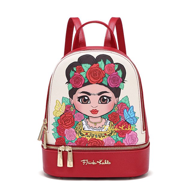 FRIDA KAHLO LICENSED ANIMATED ARTWORK BACKPACK~RED - Walmart.com