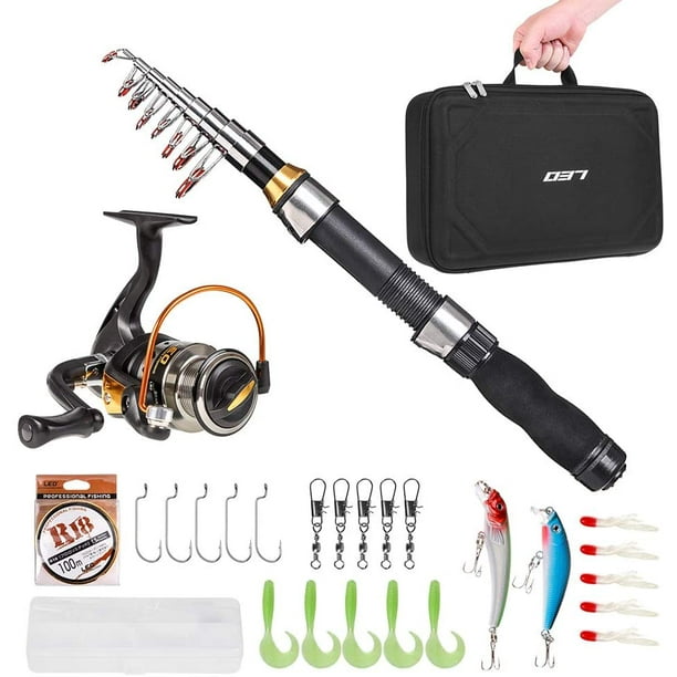 Fishing Rod and Reel Combos Carbon Fiber Telescopic Fishing Rod with ...