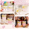 100 Pcs Pink Bow Birthday Decoration Cups,16 oz Coquette Plastic ...