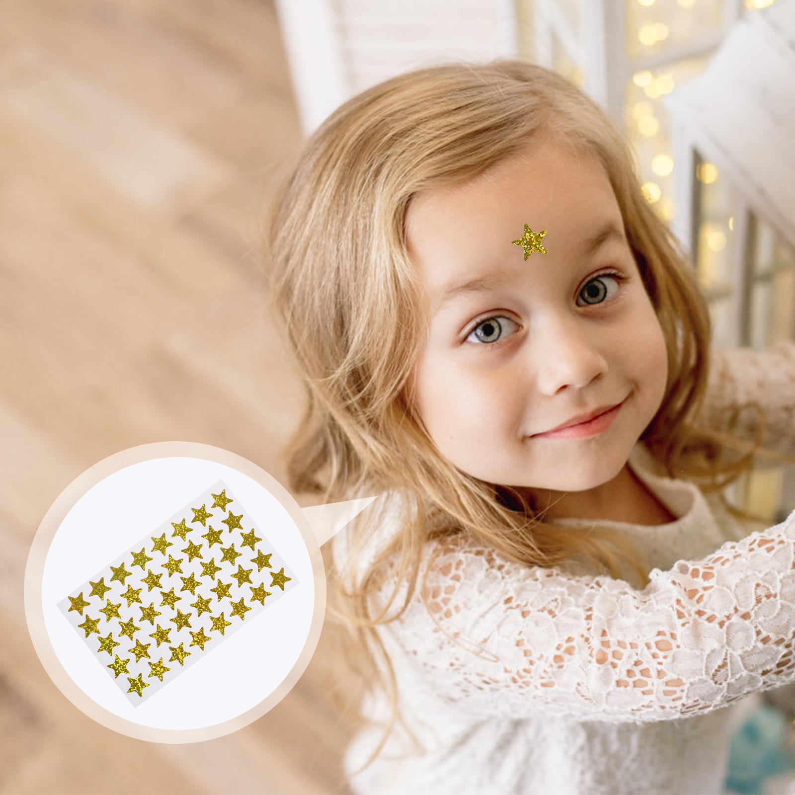 Gold Star Sticker Forehead