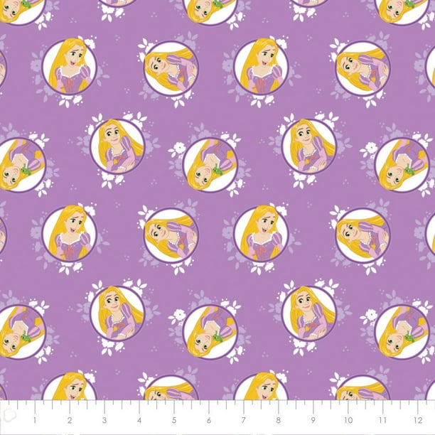 Disney Princess Forever Rapunzel in Circles Light Purple 100% Cotton ...