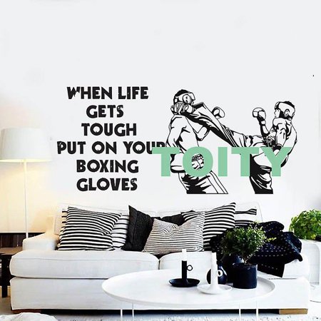 Mma Fight Boxing Graphic Men Silhouette Wall Vinyl Sticker Decal Decor ...