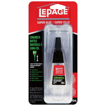 LePage Super Glue Longneck Bottle Liquid, Clear Superglue ...