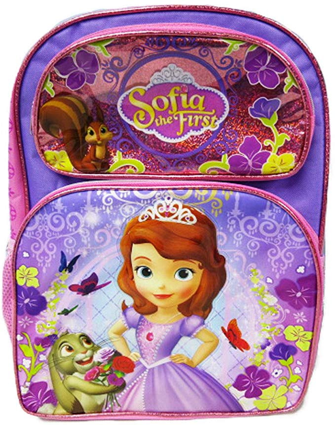Disney's Sofia The First Deluxe 16" Large Size Backpack - Lovely Roses ...