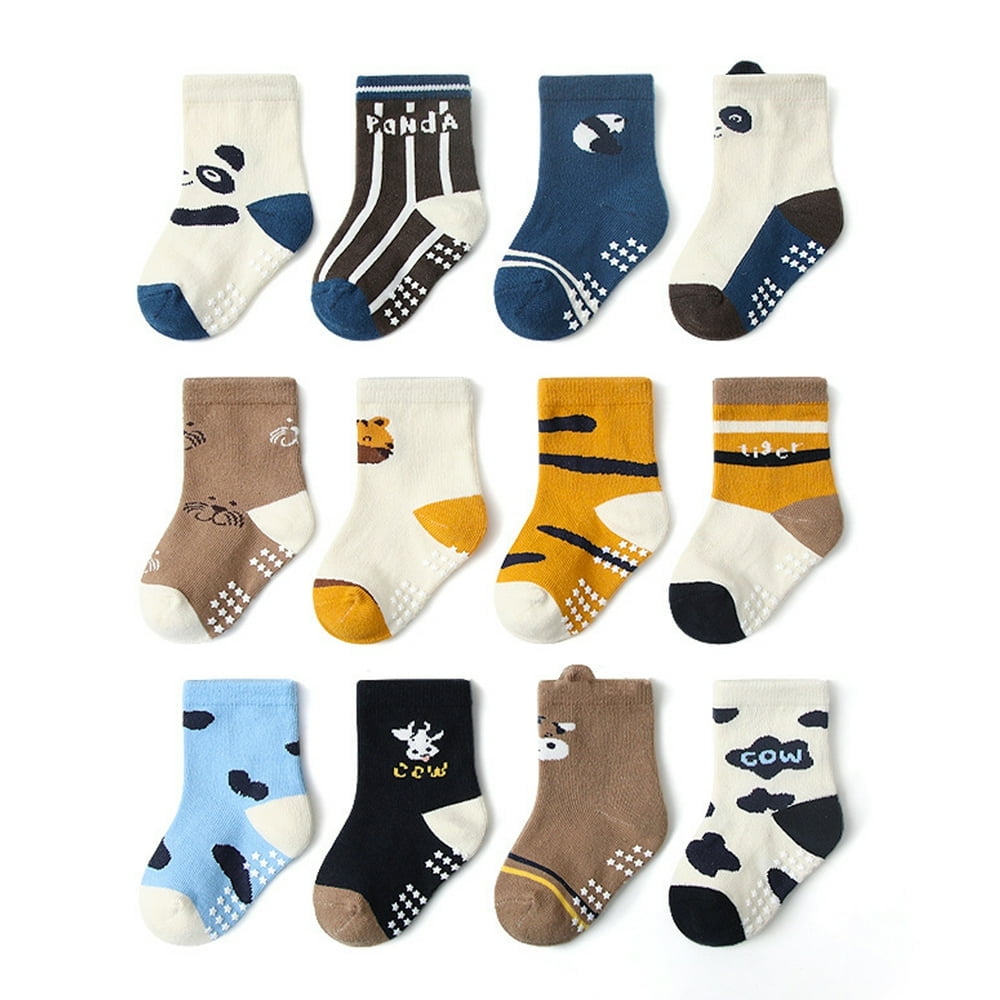 Click here for Choks Chok 12 Pairs Baby Non Slip Crew Socks Toddl... prices