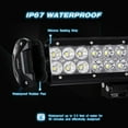 Nilight Light Bar 2PCS 20 Inch 126W LED Lights Spot Flood Combo Off Road Driving Lamps Fog ...
