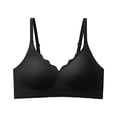 ATOYSOY Scalloped Edge Bras for Women No Underwire Ribbed Thin Strap V ...