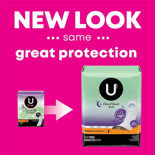 40 Count (Previously 'Security') - Secure Overnight Maxi Pads for women ...
