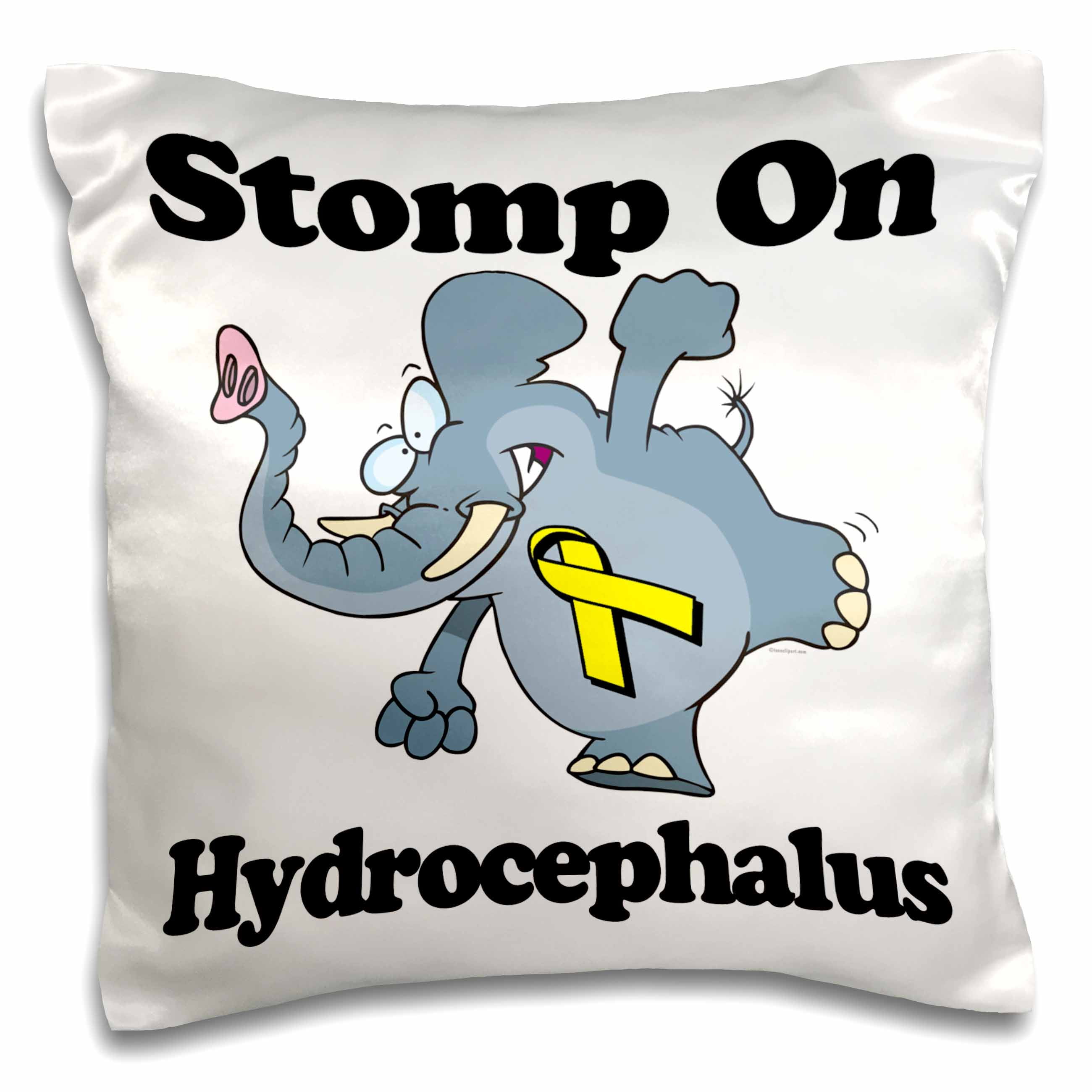 Elephant Stomp On Hydrocephalus Awareness Ribbon Cause Design 16x16 ...