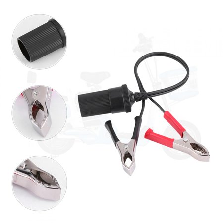 Car Battery Clips, High Conductivity 12V Adapter Plug Socket For Car ...