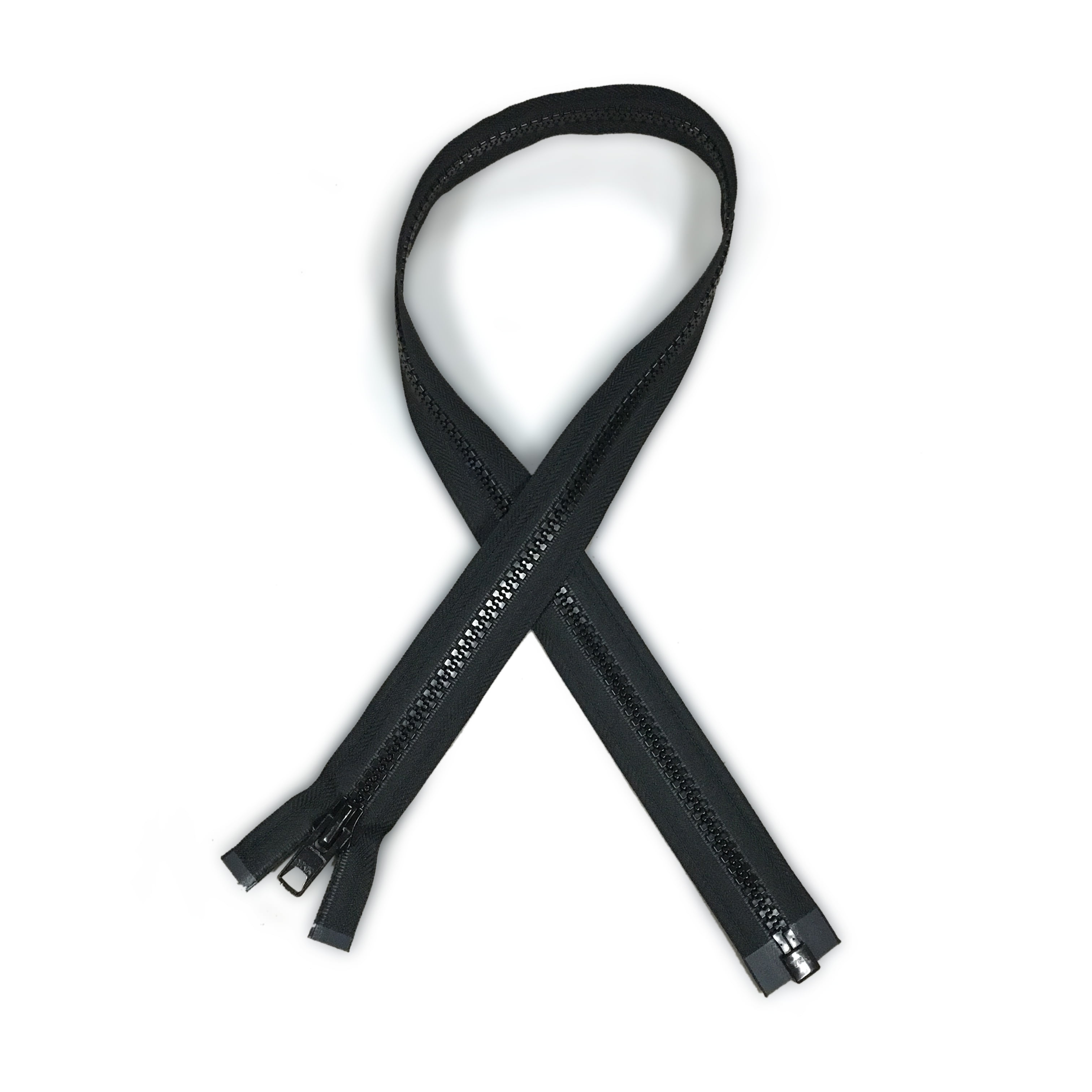 34" YKK Vislon 1-Way Open Zipper Black - Walmart.com