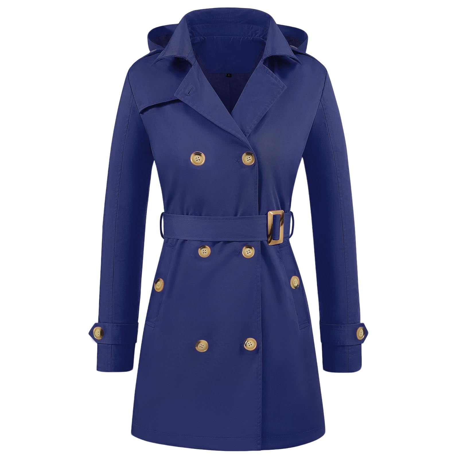 Click here for Pisexur Womens Trench Coat Mid-Length Belted Overc... prices