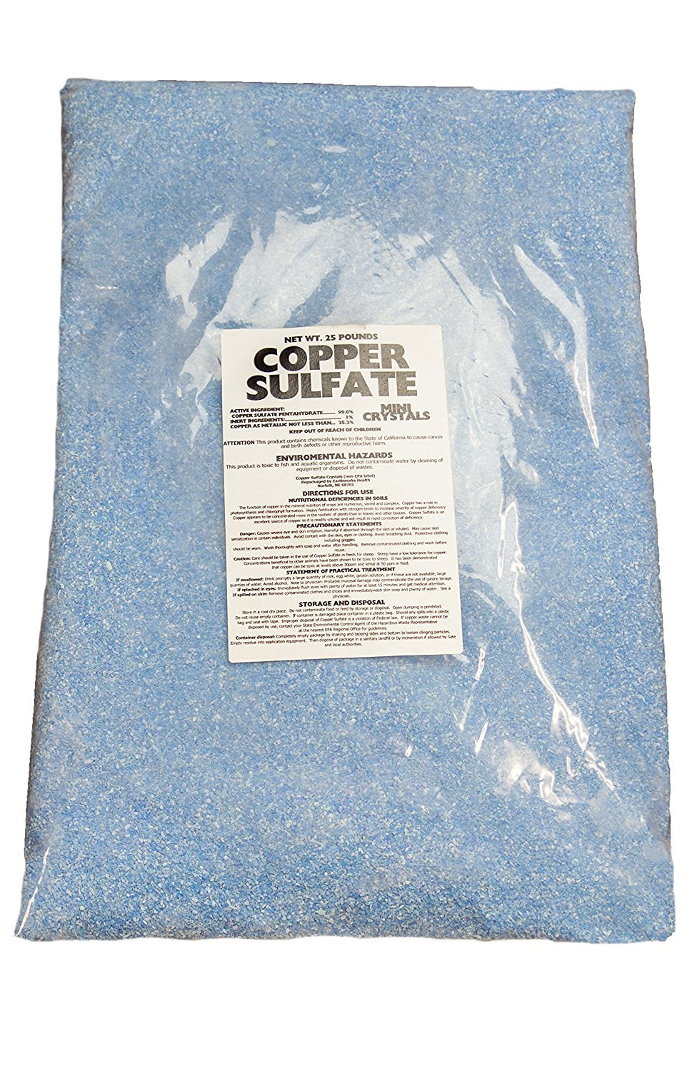 Copper Sulfate Mini Crystals - 25Lb Bag - Walmart.com