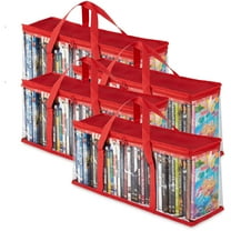 Made Easy Kit DVD Storage Bag Case - Clear PVC Organizer, Triple ...