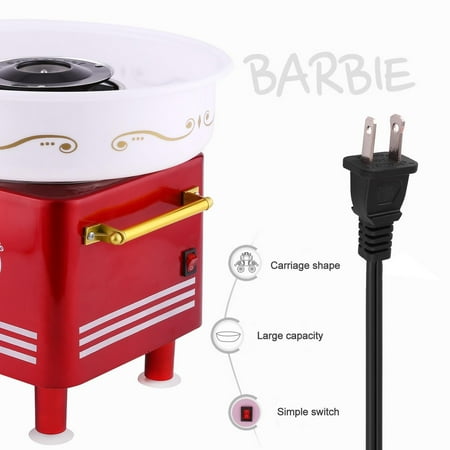 Family Party Safe Cute Red Stainless Steel Casual Cotton Candy Machine ...