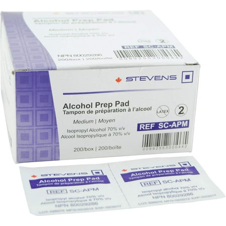 Alcohol Prep Pad by STEVENS | Sterile Wipes | Medium Size | 2-Ply ...