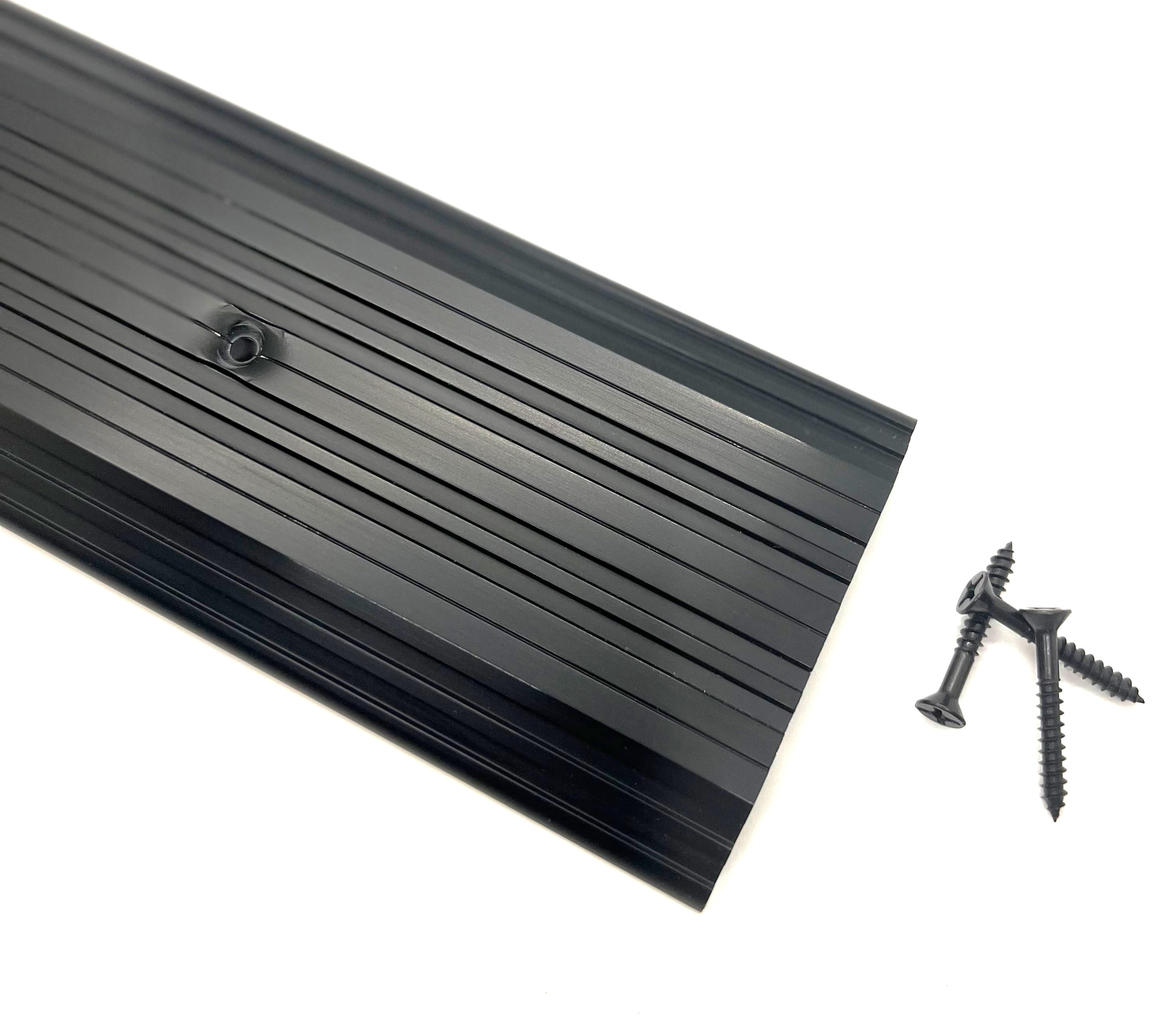 CBW Doors Black Aluminum Threshold 4 inch Wide 1/2 inch Height- 72 inch ...