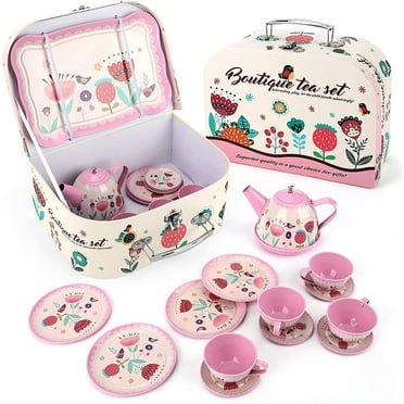 Style-Carry Non-Breakable Children's Tea Set, Princess Party Pretend Play Toy for Toddlers ...