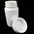 50 Empty White Plastic Pill Bottles Cap Medicine Container Vitamin ...