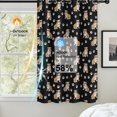 Bulldog and Dog Paw Print Black Pattern Blackout Curtains,Triple Weaved ...