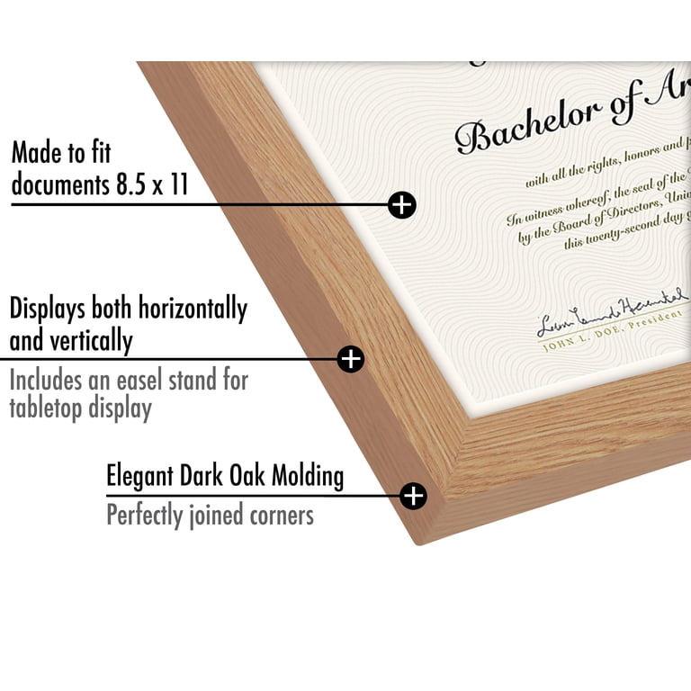 Diploma Frame Americanflat In Black Wood With Shatter Resistant Glass ...