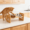 Raised Feeding Station for Small Dogs & Cats Featuring Adjustable Bowl ...