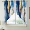 Abstract Graffiti Art Swag Curtain Valance for Window 2 Panels Gold ...