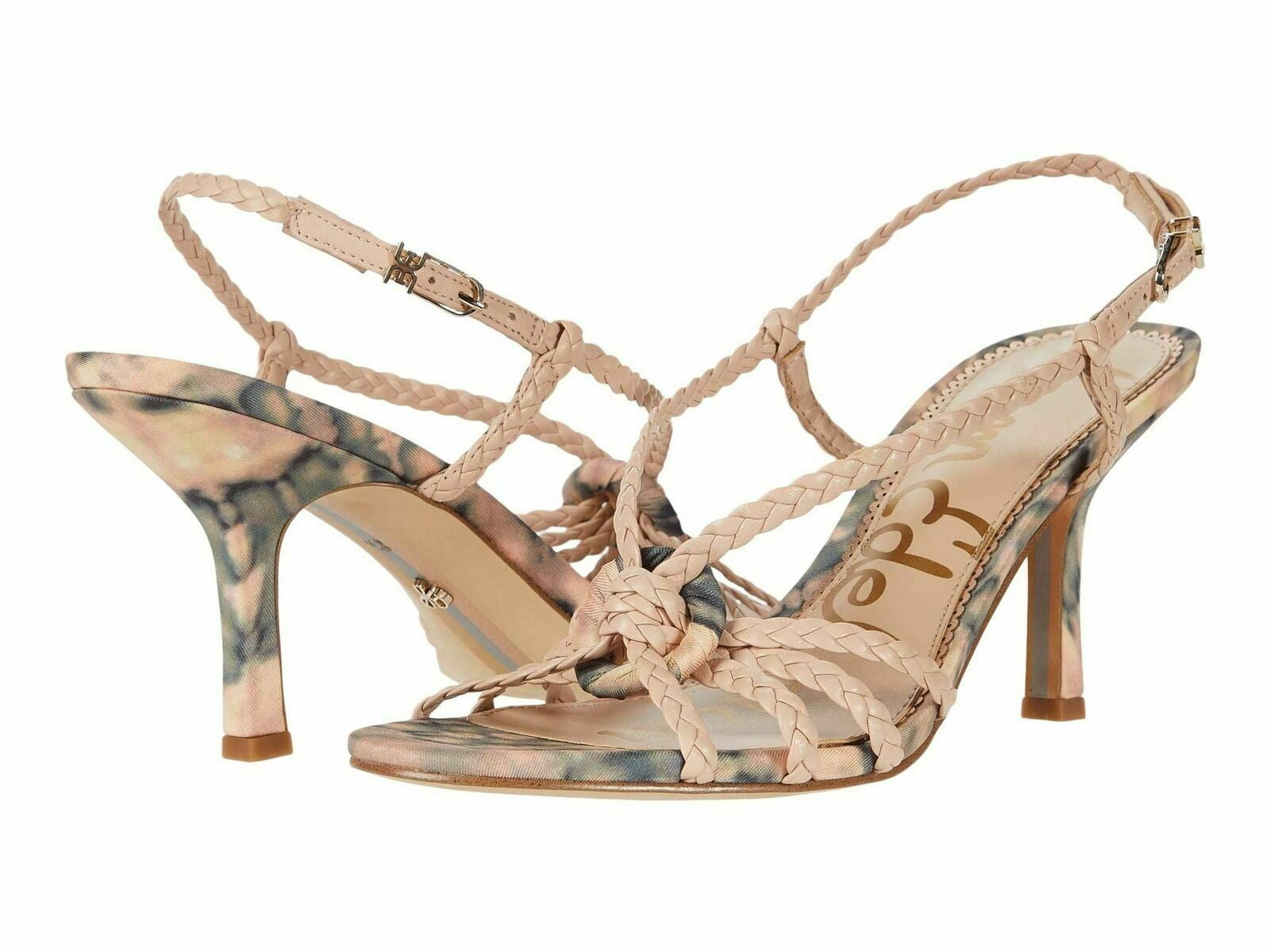 Sam Edelman Pankin Braided Strappy Open Toe Slingback Sandals Light ...