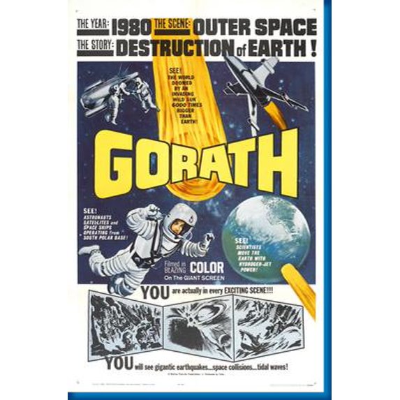 Gorath Movie Poster Entertainment decor Art Poster 24x36 Unframed, Age ...