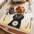 Daisy Black Cat Placemats Set of 12 Farmhouse Animals Bees Botanical ...