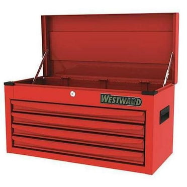 Westward Light Duty Tool Box Case, Powder Coated Red Top Chest 48RJ70 ...
