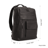 VELEZ Dark Brown Top Grain Leather Backpack for Men Daypack Vintage ...