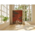 Affixzi Japanese Tiger Poster, Vintage Wildlife Art Print, Red Oriental ...